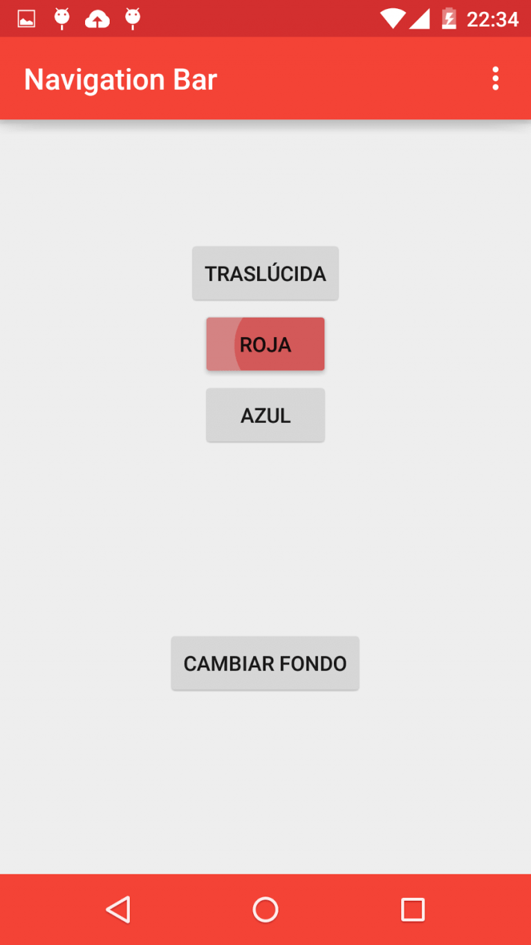 Navigation Bar (Translúcida o de color) - Desarrollador Android Navigation Bar (Translúcida o de color) - Desarrollador Android