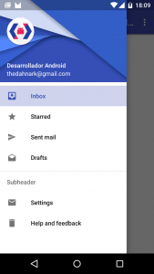 Navigation Drawer - Android Design Support Library - Material Design